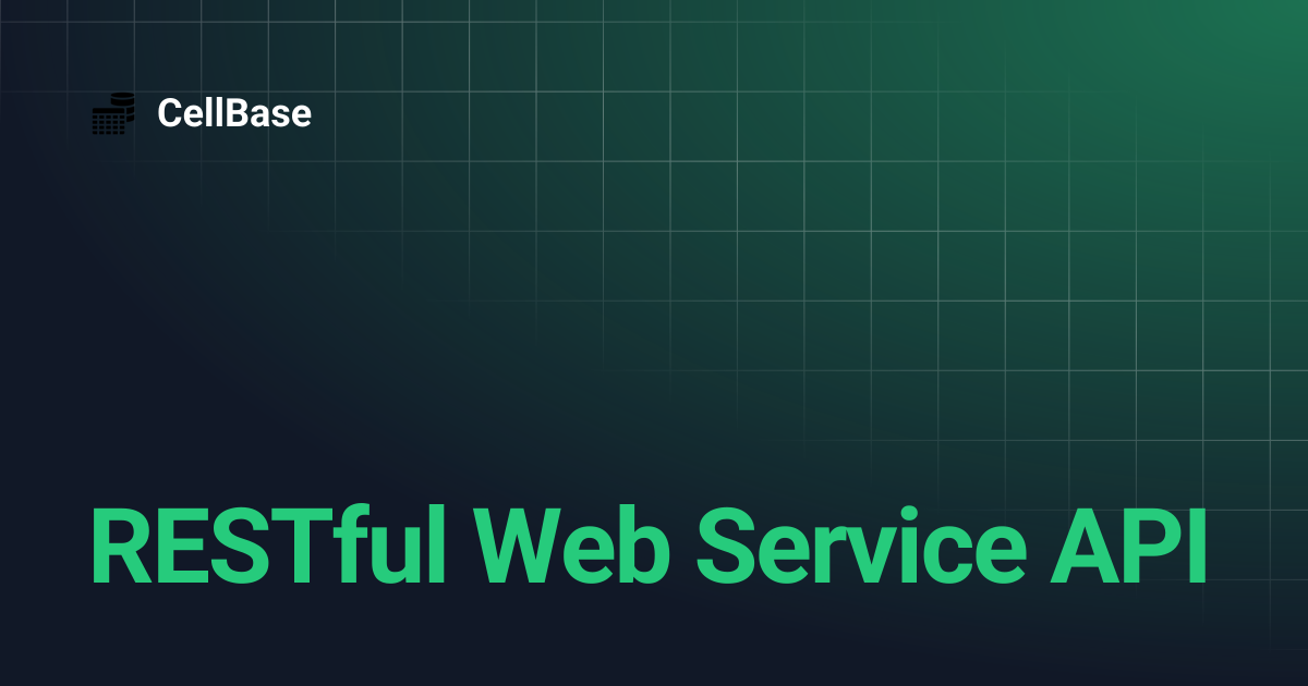 RESTful Web Service API | CellBase